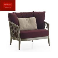 China Popular Modern Outdoor Furniture One Seat Rattan Corner Sofa for Garden Cafe OEM/ODM for sale