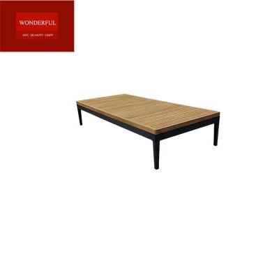 China Customized Outdoor Furniture Modern Long Wood Coffee Table for Modern Living for sale