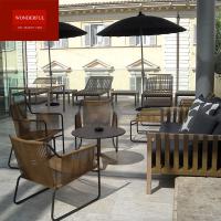 China Power Coated Metal Frame Modern European CUSTOMIZED Outdoor Furniture with Rope Weave for sale
