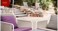 China Power Coated Metal Frame Modern European CUSTOMIZED Outdoor Furniture with Rope Weave for sale