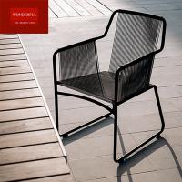 China Quick Dry Foam and Rope Modern Outdoor Aluminum Dining Chairs for Ultimate Relaxation for sale