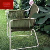 China Quick Dry Foam and Rope Modern Outdoor Aluminum Dining Chairs for Ultimate Relaxation for sale