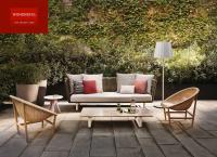 China Power Coated Frame Finish Aluminum Belt 200*70*73 Rope Patio Sofa 3 Seater for Outdoor for sale