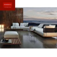 China Modern Outdoor Furniture Backyard Garden Rattan/Rope Garden Sofa Chair for sale
