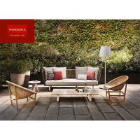 China Outdoor Waterproof Nordic Garden Furniture Relaxing Couch Rope 2 Seat Sofa Optional for sale