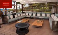 China Outdoor Waterproof Nordic Garden Furniture Relaxing Couch Rope 2 Seat Sofa Optional for sale