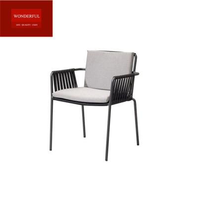 China Waterproof Custom European Outdoor Modern Rope Dining Chairs for Restaurant Seating for sale