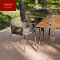 China Waterproof Custom European Outdoor Modern Rope Dining Chairs for Restaurant Seating for sale