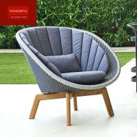 China Outdoor Furniture Rattan Patio Garden Chairs Peacock Lounge Chair Optional Folded for sale