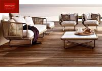 China Nordic Style Stone Effect Tempered Glass Square Coffee Side Table for Your Living Room for sale