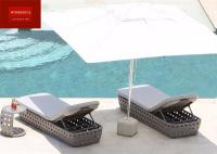 China Aluminum Frame Outdoor Pool Sunbed and Round Coffee Table Set for Patio Relaxation for sale