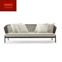 China Garden Set Leisure Design Sea Beach Rope Furniture Outdoor Webbing Weaving Daybed for Pool for sale