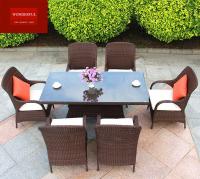 China 1.2-1.5mm Aluminum Courtyard Outdoor Metal Dining Set for Latest Garden Furniture Design for sale
