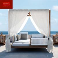 China Power Coated Frame Finish Teak Sofa for Modern Design Outdoor Garden Furniture Market for sale