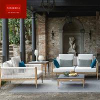 China Power Coated Frame Finish Teak Sofa for Modern Design Outdoor Garden Furniture Market for sale