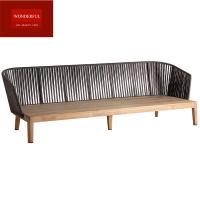 China Quick Dry Foam Luxury Nordic Rope Sofa Power Coated Frame Finish for Exterior Gardern for sale