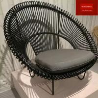 China Mail Packing Outdoor Rattan Round Sofa Chair Creative Design for Modern Style for sale