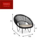China Mail Packing Outdoor Rattan Round Sofa Chair Creative Design for Modern Style for sale