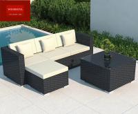 China Living Room Rattan Wicker Furniture Patio Outdoor Garden Sectional PE Rattan Sofa Set for sale