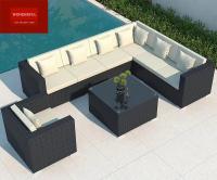 China Living Room Rattan Wicker Furniture Patio Outdoor Garden Sectional PE Rattan Sofa Set for sale