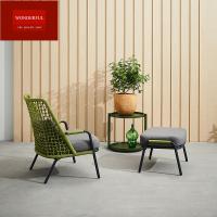 China Modern Style Patio Rope Sofa Outdoor Furniture Hotel 2 Seater Aluminium Outdoor Sofa for Courtyard for sale