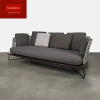 China Power Coated Frame Finish Garden Furniture Outdoor Lounge Sofa with Rope Construction for sale