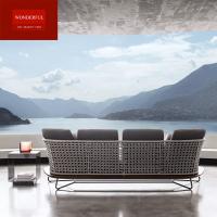 China Power Coated Frame Finish Garden Furniture Outdoor Lounge Sofa with Rope Construction for sale