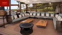 China Quick Dry Foam Modern High End Three Seat Aluminium Frame Outdoor Rope Garden Ratan Sofa for sale