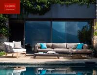 China Mail Packing N Fashionable Hotel Home Rattan Wood Modern Sofa for Outdoor in Living Room for sale