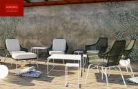 China Modern Luxury Outdoor Single Seater Sofa Chair with Teslin Rope and Comfortable Design for sale