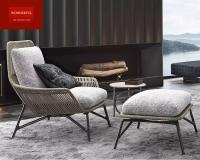 China Modern Luxury Outdoor Single Seater Sofa Chair with Teslin Rope and Comfortable Design for sale