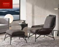 China Modern Luxury Outdoor Single Seater Sofa Chair with Teslin Rope and Comfortable Design for sale
