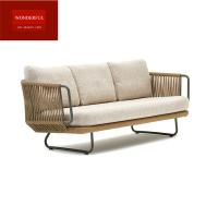 China High End Custom Outdoor Furniture European Nordic Style Rattan Sofa for Garden for sale
