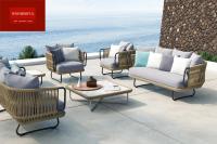 China High End Custom Outdoor Furniture European Nordic Style Rattan Sofa for Garden for sale