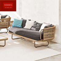 China High End Custom Outdoor Furniture European Nordic Style Rattan Sofa for Garden for sale