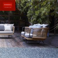 China High End Custom Outdoor Furniture European Nordic Style Rattan Sofa for Garden for sale