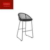China Upgrade Your Hotel Bar Seating with Durable Rattan Outdoor Chair and Rope Stools for sale