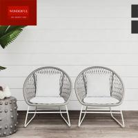 China Upgrade Your Hotel Bar Seating with Durable Rattan Outdoor Chair and Rope Stools for sale