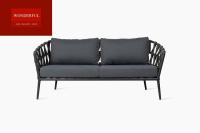China Modern Design Style Outdoor Leisure Balcony Sofa Combination Chair with Rope Material for sale