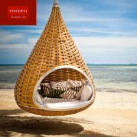 China Customized Rope Teslin Or Olefin Nordic Fashion Design Garden Furniture Outdoor Hanging Rattan Sofa for sale