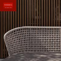 China CUSTOMIZED Modern Design 1 Seater Outdoor Corner Soft Sofa with Rope Teslin Or Olefin for sale