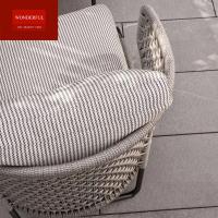 China CUSTOMIZED Modern Design 1 Seater Outdoor Corner Soft Sofa with Rope Teslin Or Olefin for sale