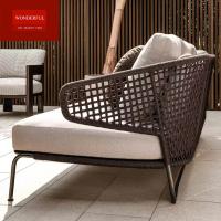 China CUSTOMIZED Modern Design 1 Seater Outdoor Corner Soft Sofa with Rope Teslin Or Olefin for sale