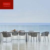China Mail Packing Modern European Outdoor Rope Dining Chair for Restaurant and Commercial for sale
