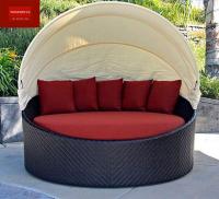 China Outdoor Sun Lounger Beach Chair Color Optional Rattan Daybed for Beachfront Living for sale
