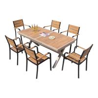 China Modern Waterproof Dinning Table and 6 Chairs for Outdoor Furniture L240/180xW90xH76 for sale