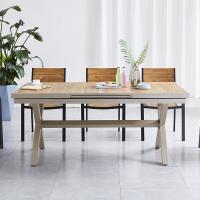 China Modern Waterproof Dinning Table and 6 Chairs for Outdoor Furniture L240/180xW90xH76 for sale