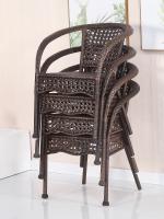 China Optional Rattan Dining Table and Chairs for Courtyard Wicker Garden Furniture Cube Set for sale