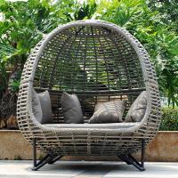 China PE Rattan Garden Sun Lounger Wicker Day Bed Add a Touch of Luxury to Your Garden for sale