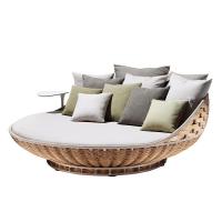 China Powder Coated Aluminum Double Lounge Daybed with Canopy Customized and Chic for sale